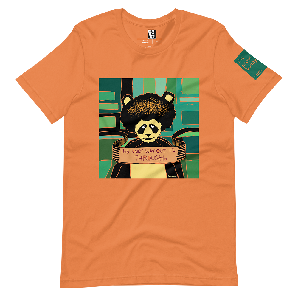 The Only Way Out Is Through Afropanda Short Sleeve Tee – The Proper Bunny